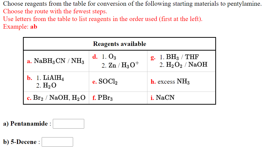 Solved Choose reagents from the table for conversion of the | Chegg.com