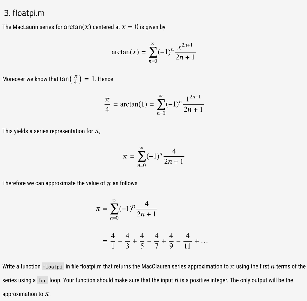 Solved The MacLaurin series for arctan(x) centered at x=0 is | Chegg.com