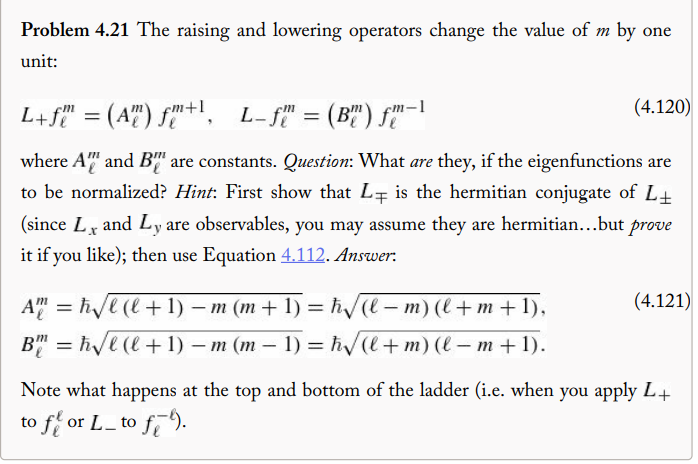 Solved Problem 4.21 The raising and lowering operators | Chegg.com