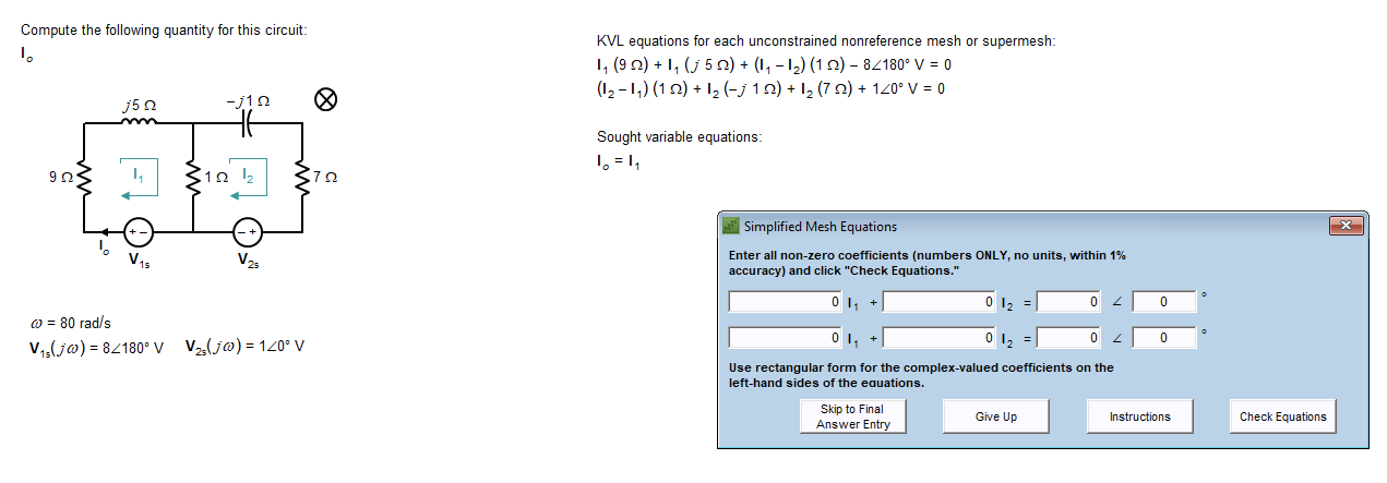 Solved Compute the following quantity for this circuit: KVL | Chegg.com