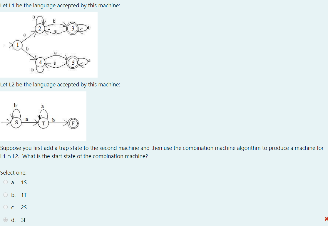 Solved Suppose L = the set of strings over {a,b} that begin | Chegg.com