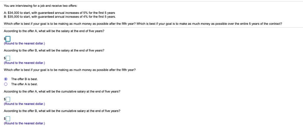 Solved You are interviewing for a job and receive two | Chegg.com