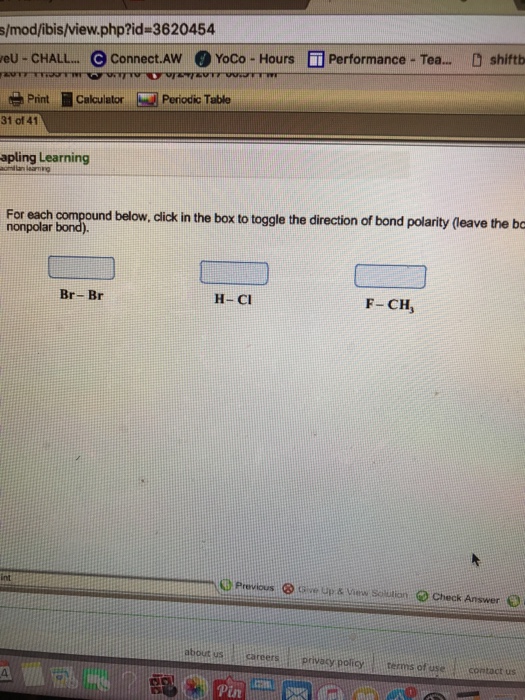 Solved For each compound below, click in the box to toggle | Chegg.com