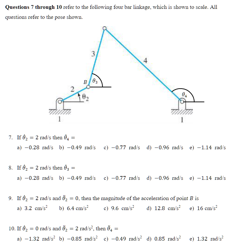 Solved Questions 7 through 10 refer to the following four | Chegg.com