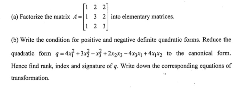 Solved [1 2 2 3 2 3 (a) Factorize the matrix A =| 2 | into | Chegg.com