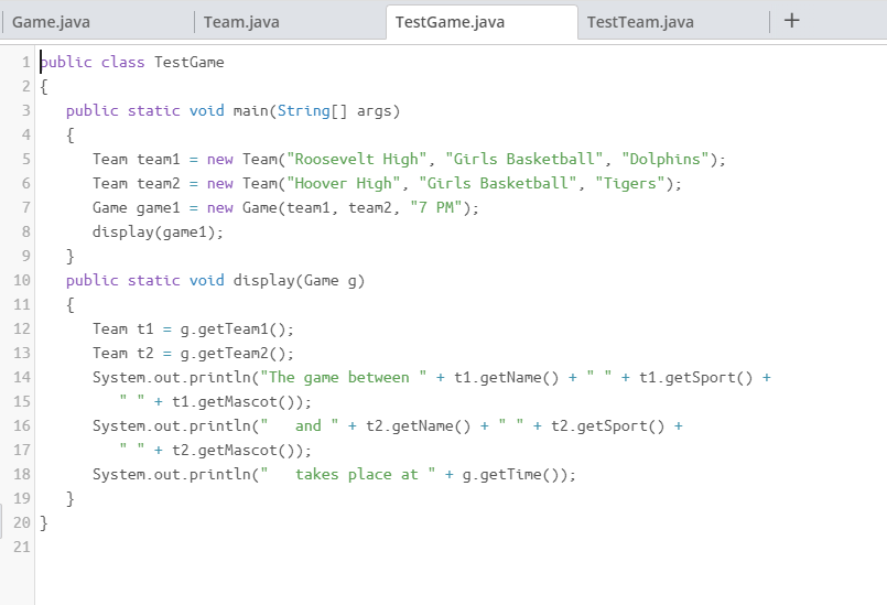 Solved Instructions 1. Create a class to hold data about a | Chegg.com