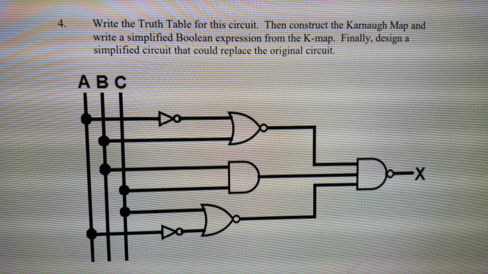 Solved Write the Truth Table for this circuit. Then | Chegg.com