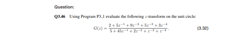 Solved Q3.46 Using Program P3_1 evaluate the following | Chegg.com