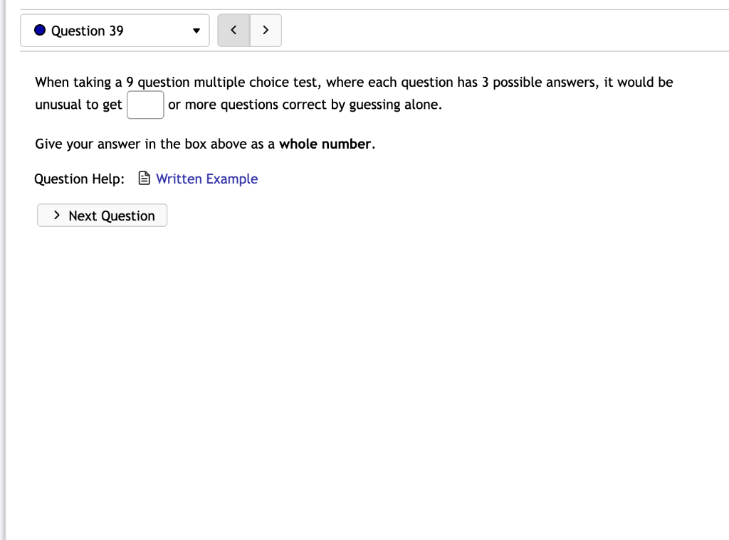 Solved When taking a 9 question multiple choice test, where | Chegg.com
