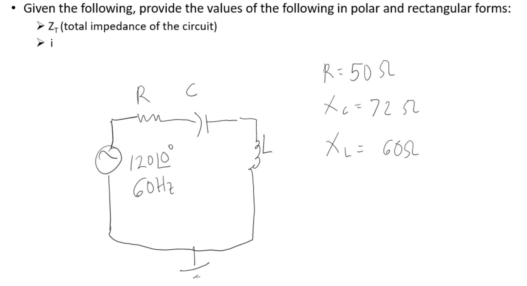 Solved • Given the following, provide the values of the | Chegg.com