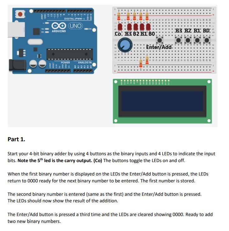 Solved Please do the work on tinkerCAD , include code and | Chegg.com
