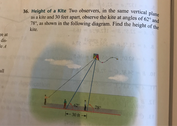 Solved Two observers, in the same vertical plane as a kite | Chegg.com