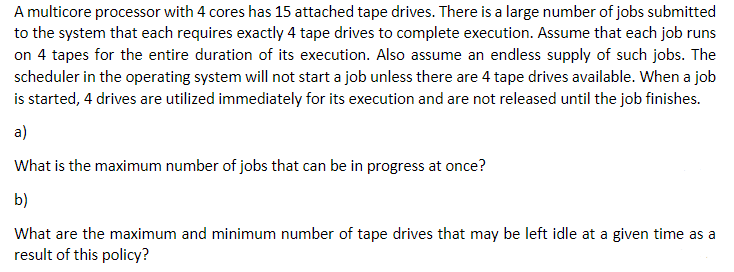 Solved A multicore processor with 4 cores has 15 attached | Chegg.com