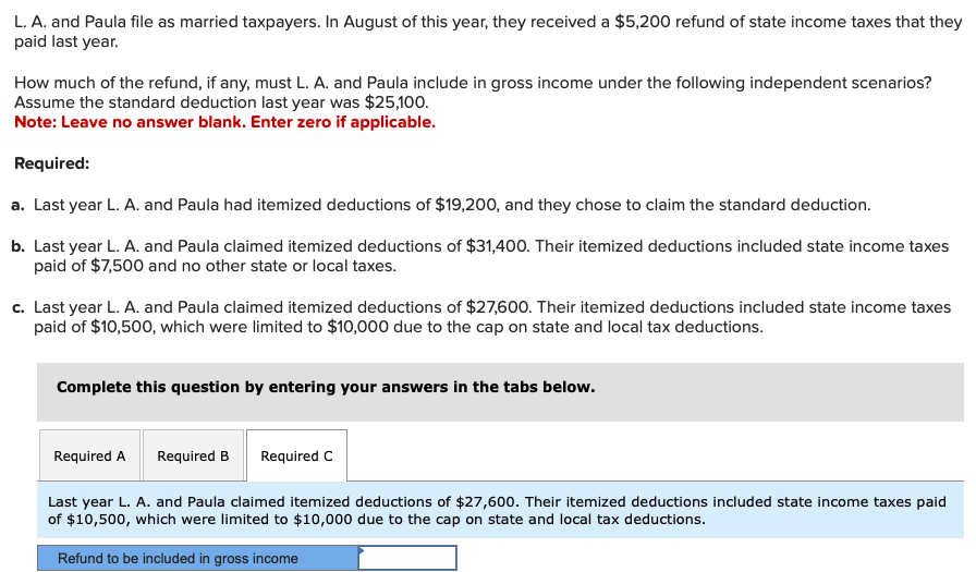 Solved L A And Paula File As Married Taxpayers In August Chegg