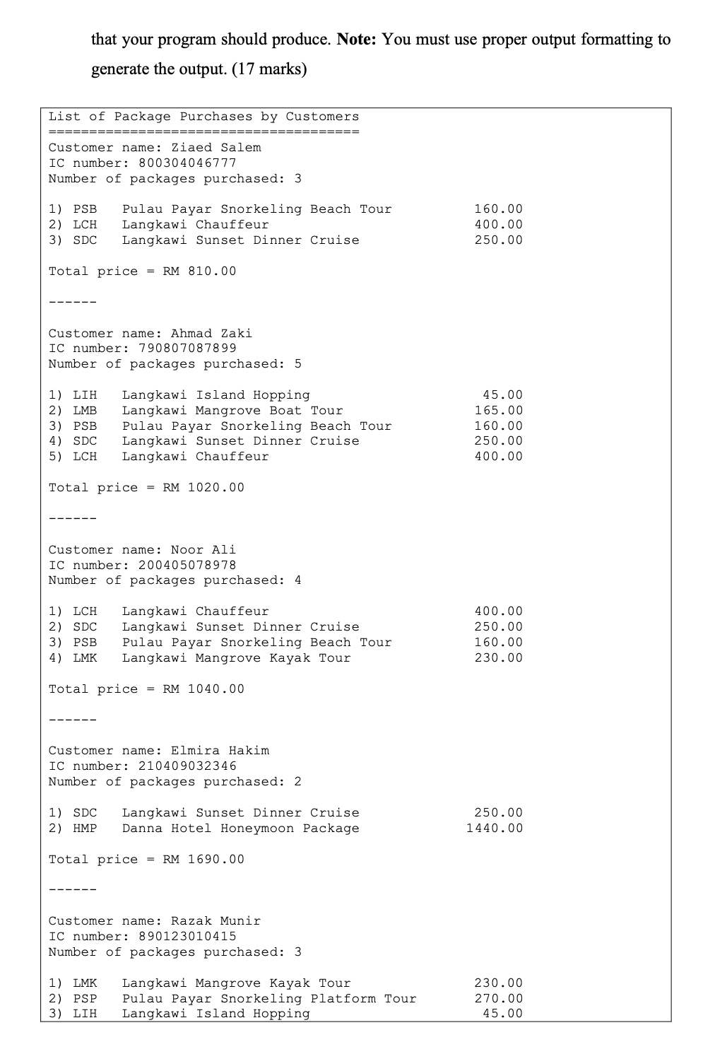 Solved PROBLEM-SOLVING (100 Marks) Write four (4) complete | Chegg.com