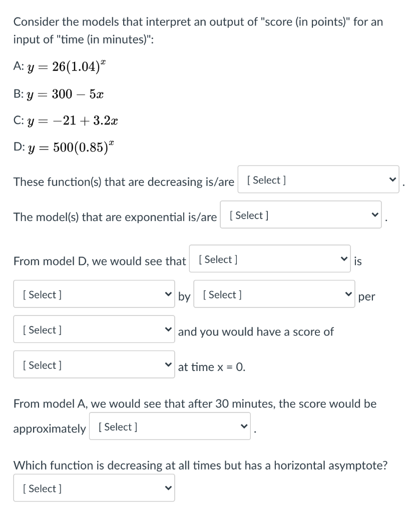 Solved Consider the models that interpret an output of | Chegg.com