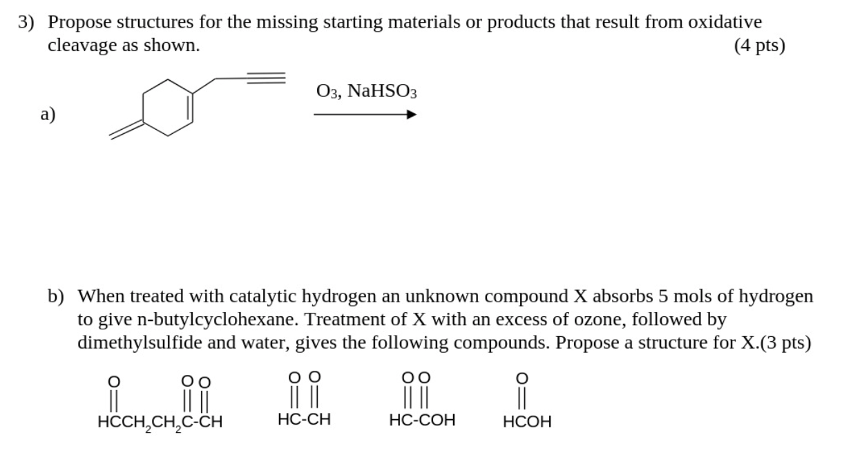 Solved Propose structures for the missing starting materials | Chegg.com