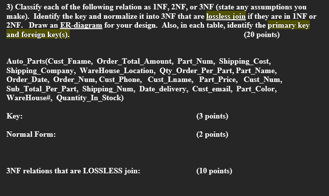 Solved 3) Classify each of the following relation as | Chegg.com