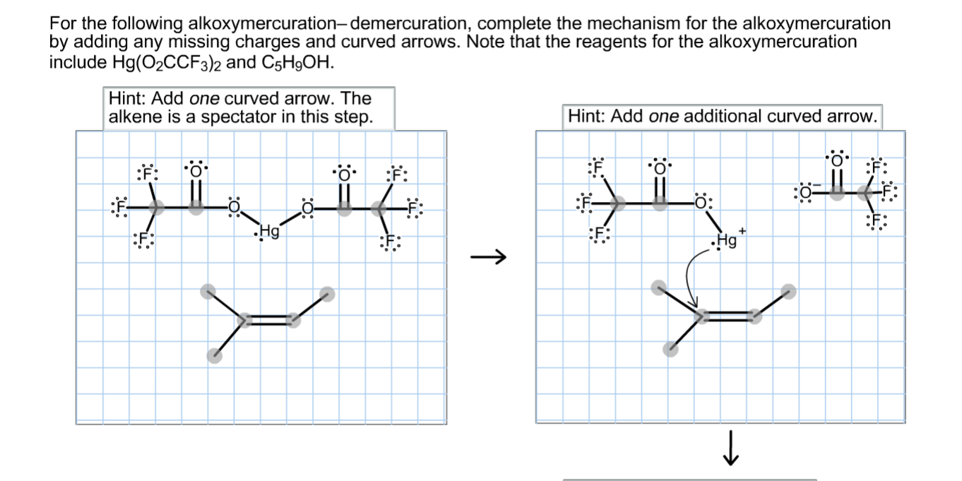 Solved For the following alkoxymercuration-demercuration, | Chegg.com