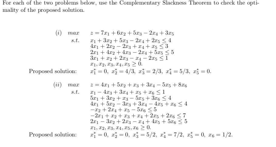 For each of the two problems below, use the | Chegg.com