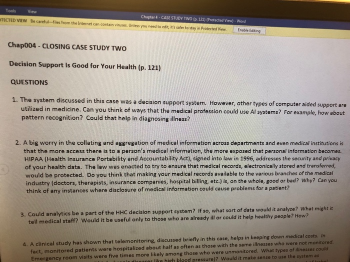 Solved Tools View Chapter 4 - CASE STUDY TWO (p. 121) | Chegg.com Solved Tools View Chapter 4 - CASE STUDY TWO (p. 121) | Chegg.com
