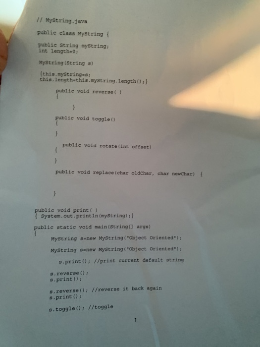 Solved Objectives 1. Writing a class. 2. Putting together a | Chegg.com