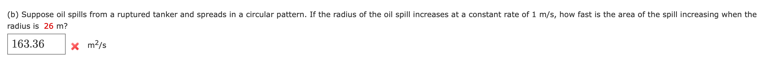Solved radius is 26 m ? ×m2/sIf x2+y2=25 and dy/dt=8, find | Chegg.com
