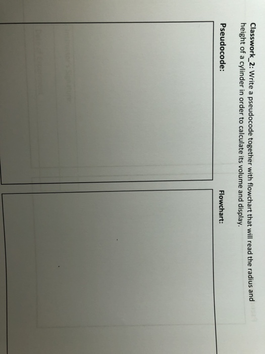 (Solved) : Classwork1 Develop Pseudocode Flowchart Calculate Display ... (Solved) : Classwork1 Develop Pseudocode Flowchart Calculate Display ...