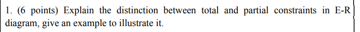 Solved 1. (6 points) Explain the distinction between total | Chegg.com