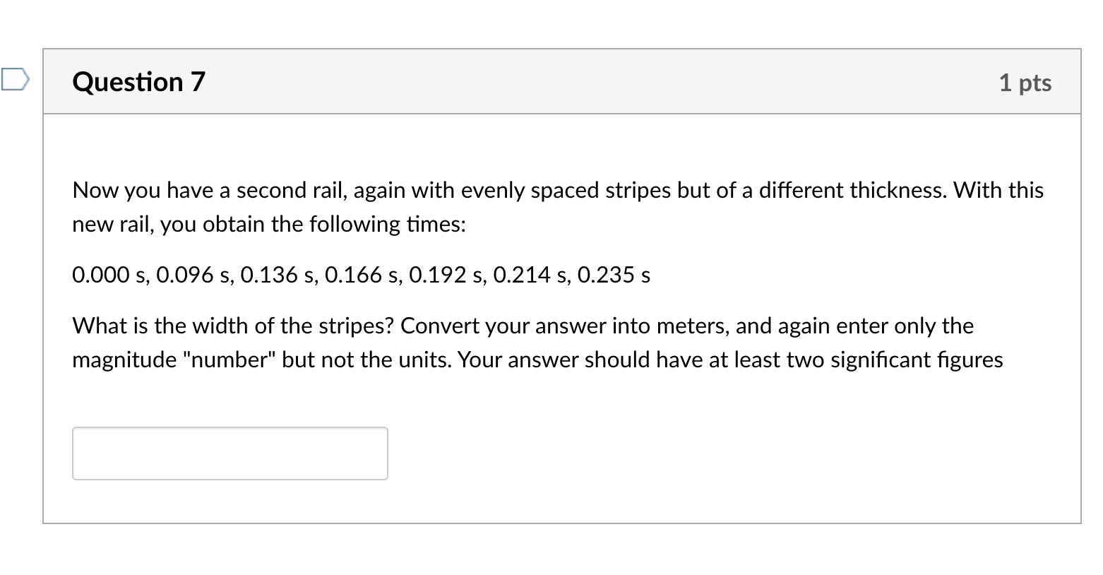 Solved Using the photogate and picket rail which you had in | Chegg.com