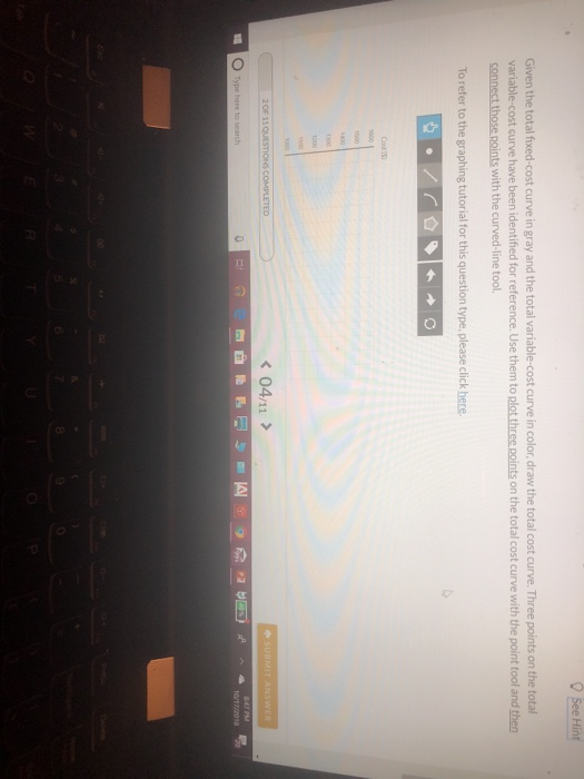 Solved Given the total fixed-cost curve in gray and the | Chegg.com