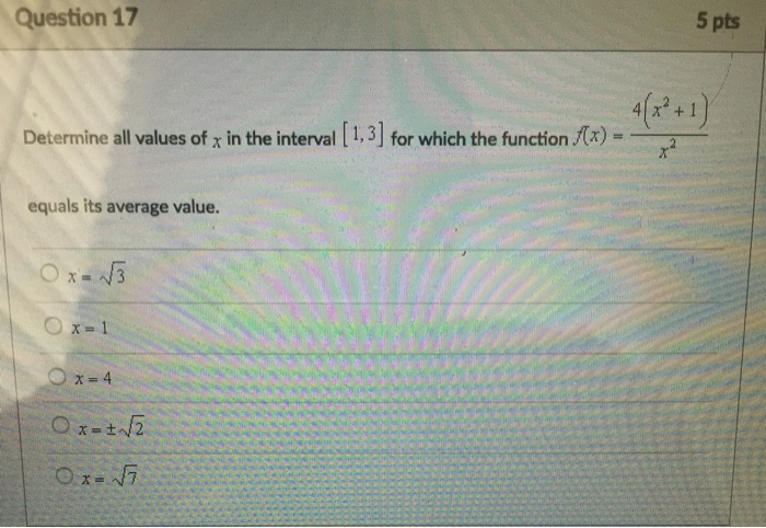 Solved Determine all values of x in the interval [1, 3] for | Chegg.com