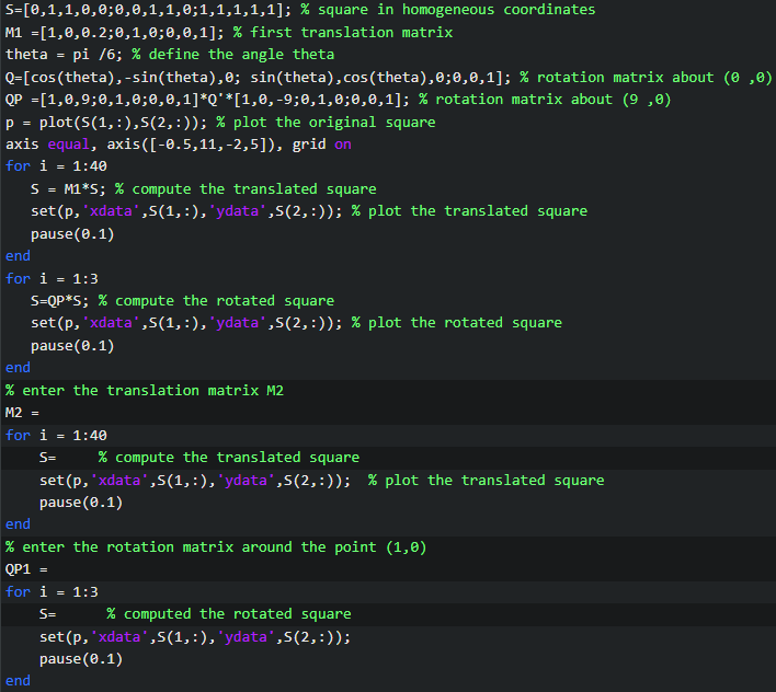 The goal of this exercise is to bring back the square | Chegg.com