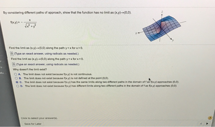 Solved By considering different paths of approach, show that | Chegg.com