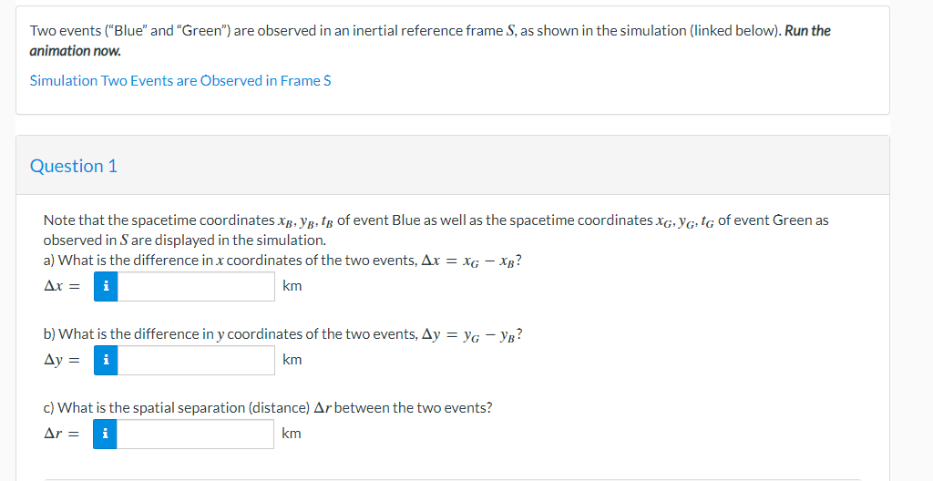 Solved Two events ("Blue" and "Green") are observed in an | Chegg.com