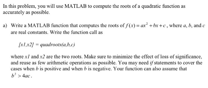 Solved In This Problem You Will Use Matlab To Compute The 