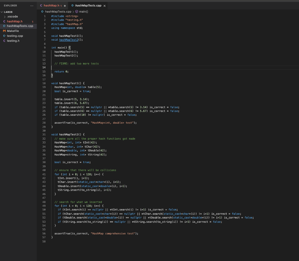 Solved Part 2: Implement hash functions for a bunch of types | Chegg.com