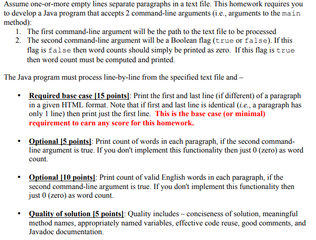 Solved Assume one-or-more empty lines separate paragraphs in | Chegg.com