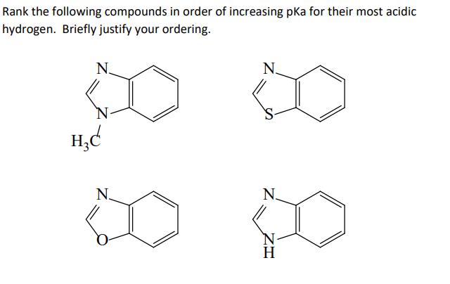 Solved Rank the following compounds in order of increasing | Chegg.com