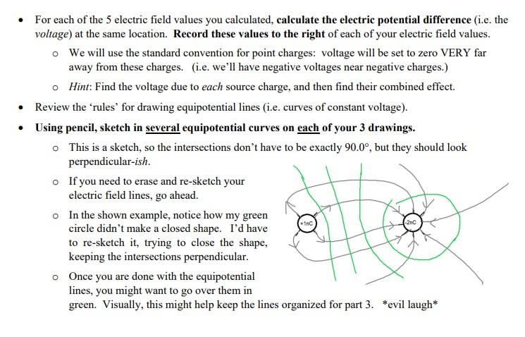Solved • For each of the 5 electric field values you | Chegg.com