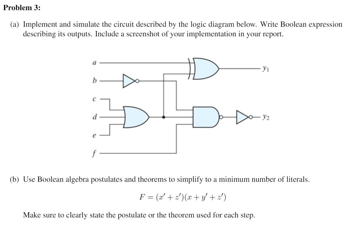 Solved Problem 3: (a) Implement and simulate the circuit | Chegg.com