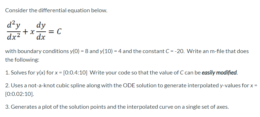 Solved Consider the differential equation below. d2y dy C x | Chegg.com