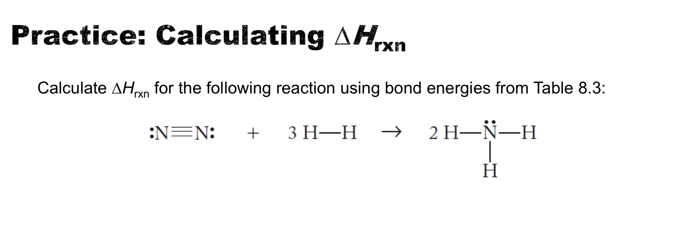 Practice: Calculating AH Calculate AH,xn for the | Chegg.com