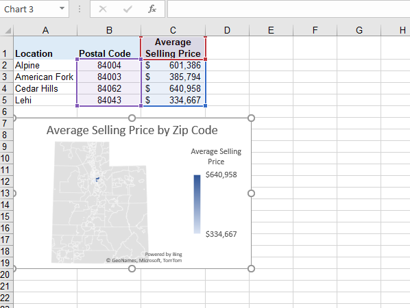 Solved 13 Cut the map chart and paste it in cell A7. Set a | Chegg.com