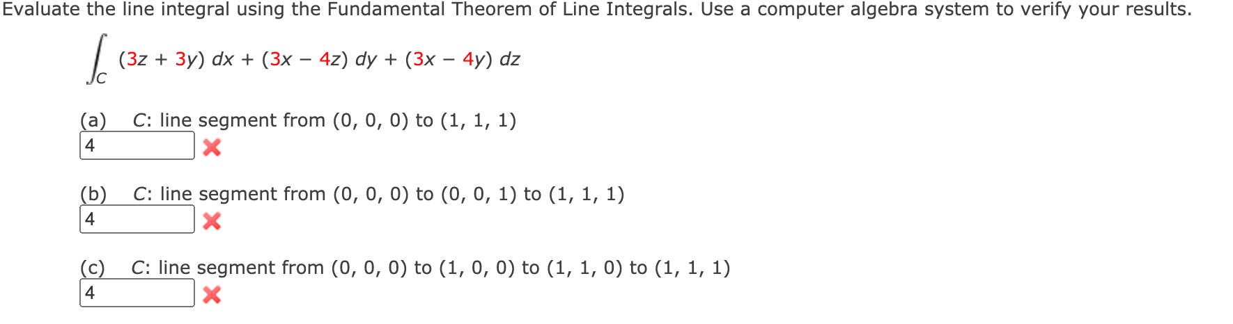 Solved Evaluate the line integral using the Fundamental | Chegg.com