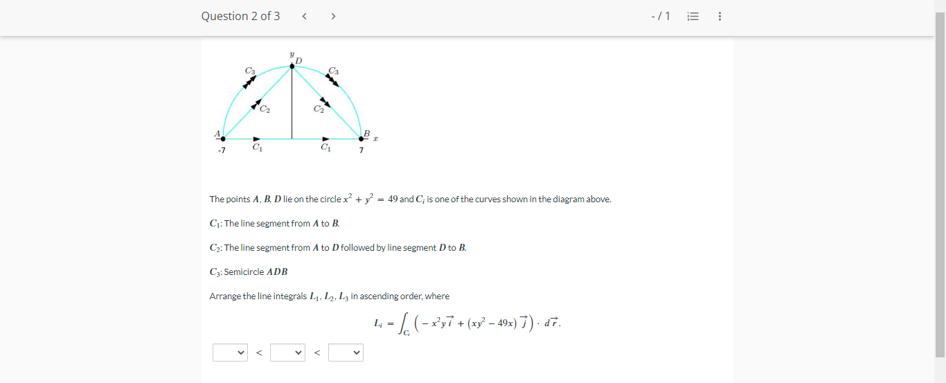 The points A,B,D lie on the circle x2+y2=49 and Ci is | Chegg.com