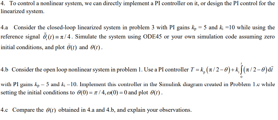 Solved To control a nonlinear system, we can directly | Chegg.com