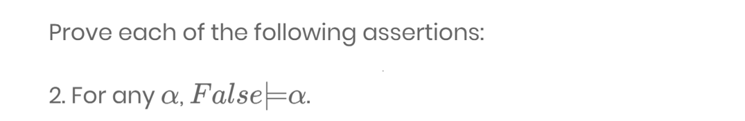 Solved Prove Each Of The Following Assertions 2 For Any A