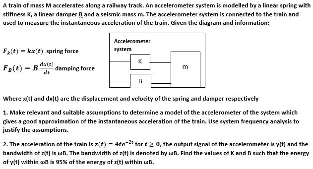 A train of mass M accelerates along a railway track. | Chegg.com