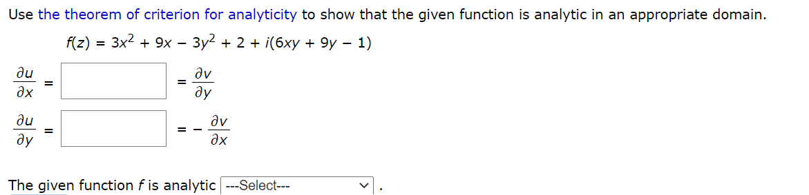 Solved Use the theorem of criterion for analyticity to show | Chegg.com